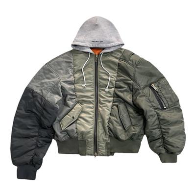 ProjectGR不规则拼色巨袖棉服