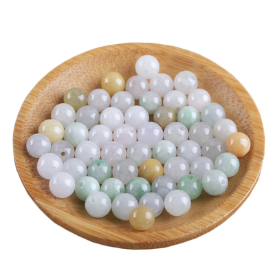 diy天然翡翠平安扣项链算盘珠