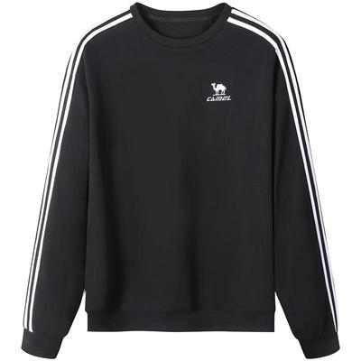 宽松圆领三条杠卫衣情侣款