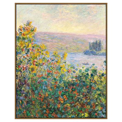 尔塞纳花坛莫奈名画客厅风景油画