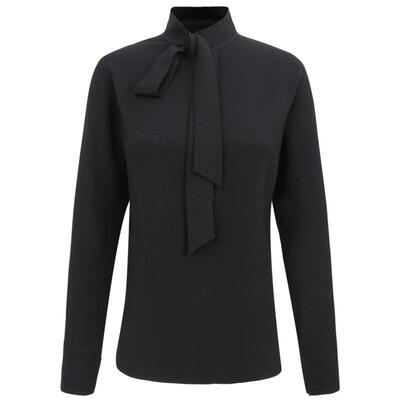 吕燕设计师通勤衬衫上衣系带