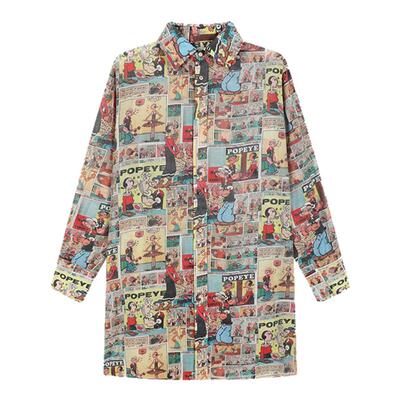 innplanet大力水手宽松长款衬衫