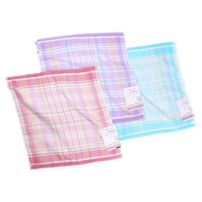 特价款浴巾 日本那须藤NASTEX英伦格子纯棉无捻纱柔软吸水轻薄