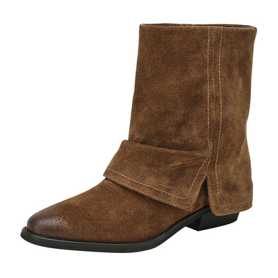 millies妙丽女鞋方头骑士靴单靴