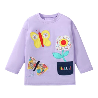 儿童纯棉长袖卡通T恤断码特惠