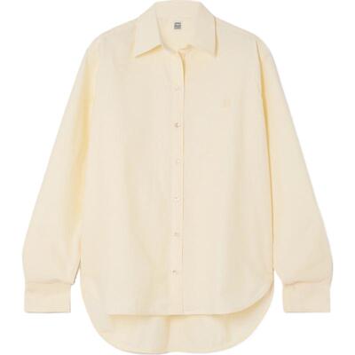 TOTEME 春夏女刺绣棉质牛津纺衬衫