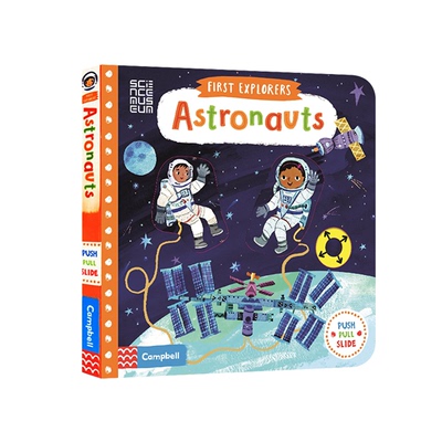 英文原版绘本 First Explorers Astronauts 小小探索家 宇航员 儿童启蒙机关操作纸板书