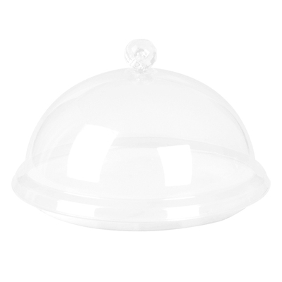 带盖水果盘透明塑料圆形试吃盘