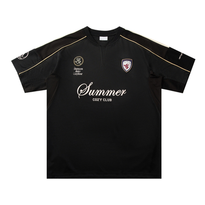 roaringwild黑色拼接球衣短袖