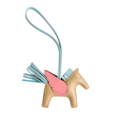 高档原版真皮手工小马挂件钥匙扣