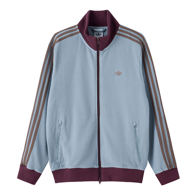 Adidas阿迪达斯三叶草男装立领夹克外套新款华夫格运动服KY5770
