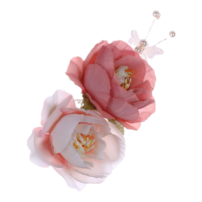 古风手作绢花发夹仙气边夹