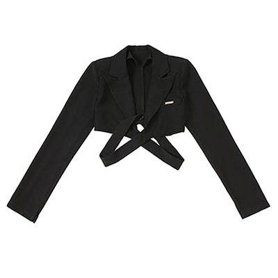 出道舞台暗黑交叉绑带酷女孩外套