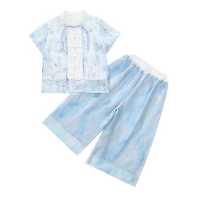汉服女童新中式套装国风两件套