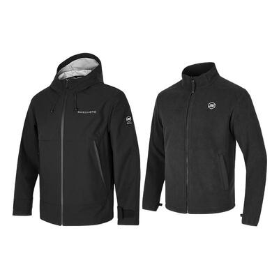 Skechers斯凯奇冬男上衣保暖外套连帽运动套装 P424M027/0018