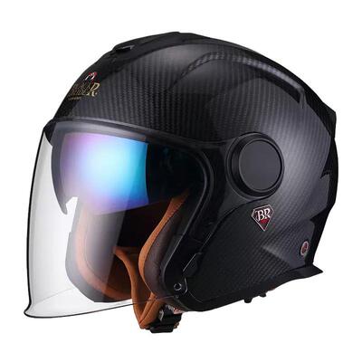 BEON摩托车骑行头盔半盔碳纤维