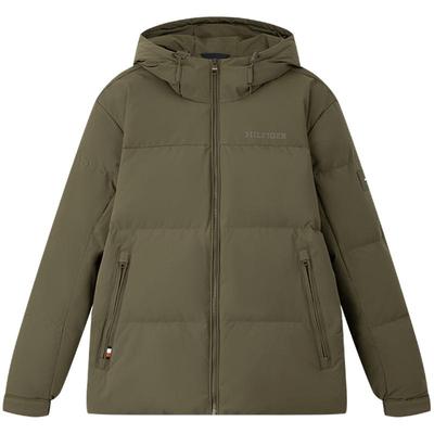 Tommy男装通勤连帽短款鹅绒服