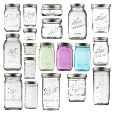 各种容量的美式梅森罐