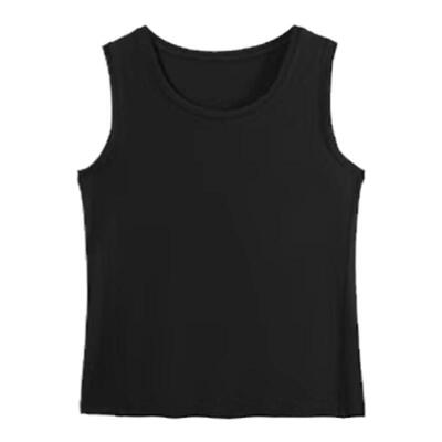 CANVAUS莫代尔工字背心女夏季纯色内搭打底宽松法式无袖圆领上衣