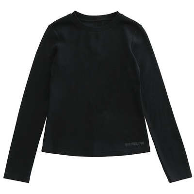 混棉简约圆领内搭蛋白打底衫