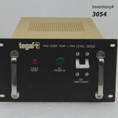 Tegal PM3 Over Temp PM4 Level Sense Tegal 6550 Etcher *used