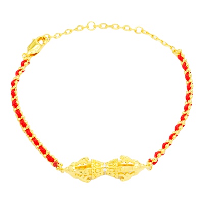 【店铺专属】18k金金刚杵编织红绳手链轻奢小众【WT0424】不脱模