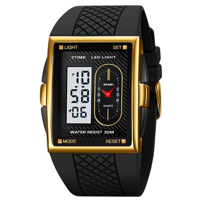 时刻美双显三时间手表防水男士潮