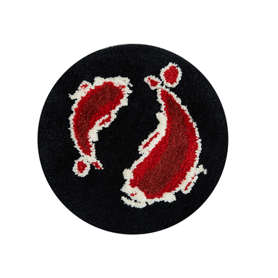 新年防滑簇绒椅垫红色喜庆久坐