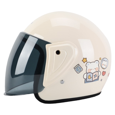 3c头盔电动车女士四季半盔安全帽