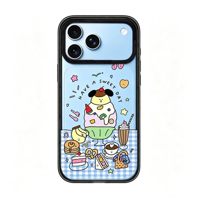 【韩国代购】新款浅蓝圣诞小羊贴纸适用iphone18/17promx手机壳苹果16/15pro防摔外壳苹果14/13磁吸Magsafe12