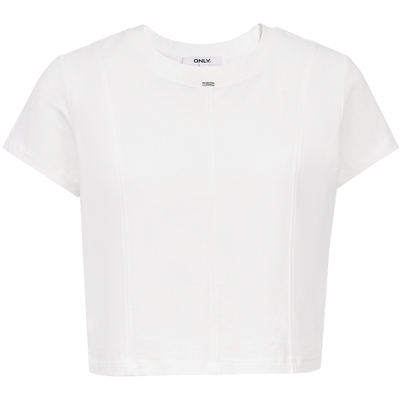 ONLY立体裁剪圆领正肩短袖T恤