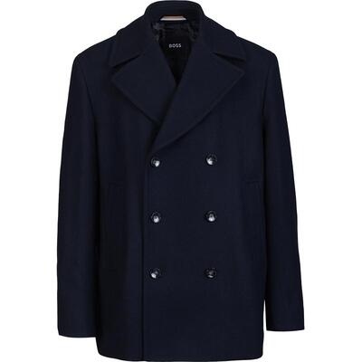 HugoBoss男士中长款羊毛呢大衣