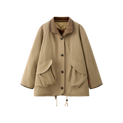 DID DAILY:Ariel2件套多穿复古巴恩风工装90白鹅绒羽绒服夹克外套