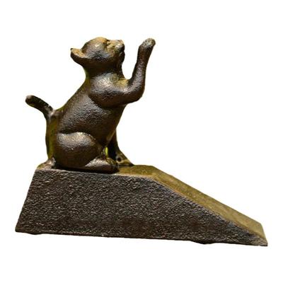 复古铸铁猫顶门器 防风门阻 防撞门挡门楔子创意免打孔卡通门