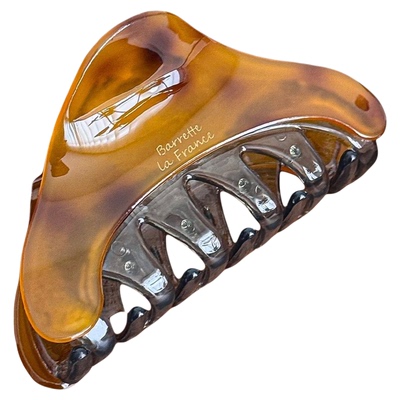 发饰女百搭半扎几何型半圆发抓感后脑勺盘发鲨鱼夹小号发夹子