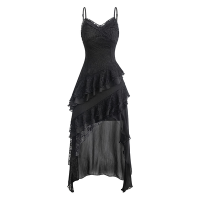 【明星同款】UNIFREE音乐节蕾丝吊带裙白色不规则收腰气质连衣裙