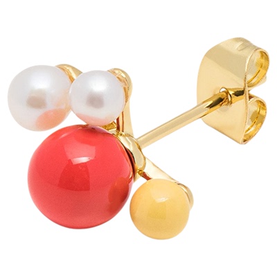 【限时7折】XTASTE 丹麦 LULU Copenhagen 四球珍珠耳钉小众设计