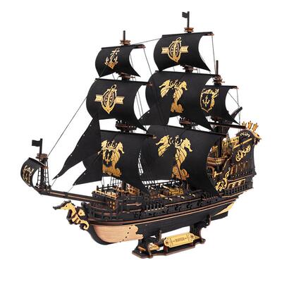 若客海马号帆船木质3D立体拼图