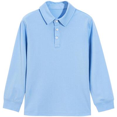 euv长袖POLO长袖翻领纯棉春秋款儿童T恤