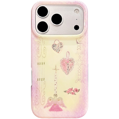 lizardhill 小众高级感爱心适用苹果17promax手机壳17pro新款女16pro带挂链绳iphone15pro全包防摔独特超好看
