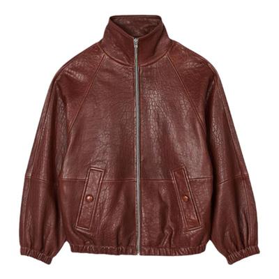 SANDRO女装时尚复古皮格外套