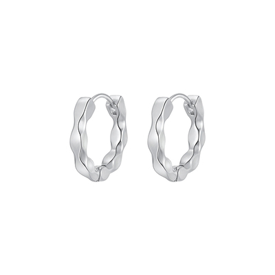 ZEGL真柳麻花大耳圈耳环法式圈圈耳饰女秋冬复古爆款素圈耳坠耳钉