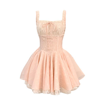 Lazy Didi与纱共舞 14m五层裙摆蕾丝公主裙花边抽褶显瘦千金蓬蓬