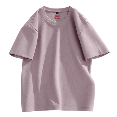 班尼路S&K系列款华夫格短袖t恤夏