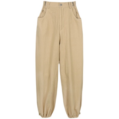 美式复古工装裤辣妹裤束脚裤