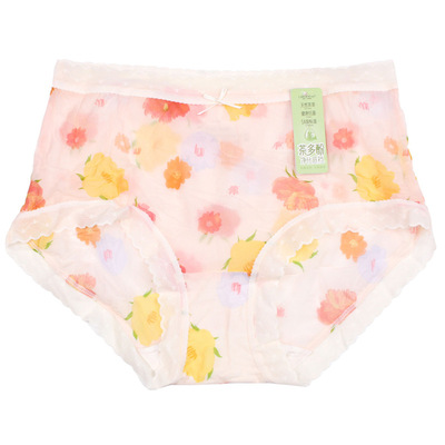 花仙子春夏超薄透明网纱大版短裤透气速干性感舒适女士内裤21991