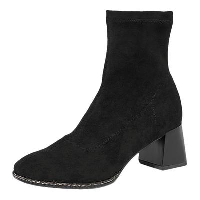 粗跟瘦瘦靴优雅显瘦增高商务女靴