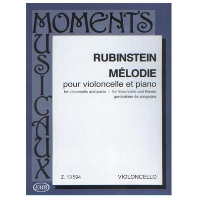鲁宾斯坦 旋律 Op 3 Nos 1 大提琴和钢琴 布达佩斯原版进口乐谱书 Pejtsik Arpad Melodie Violoncello and Piano Z 13594