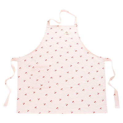 日系甜美风樱桃碎花印花围裙