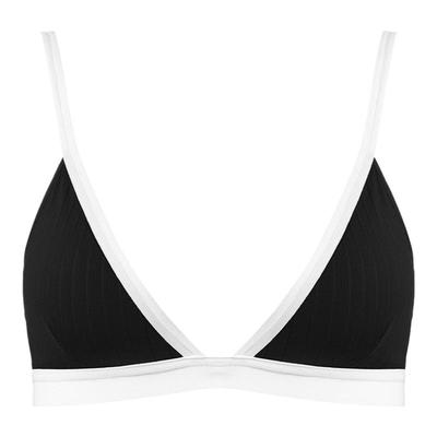 无钢圈镂空性感三角杯文胸